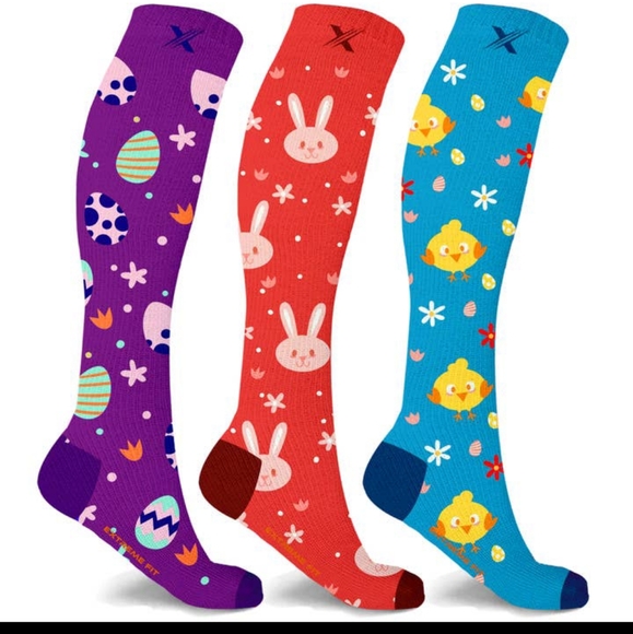 extreme fitness | Accessories | 3 Pairs Easter Knee High Compression ...